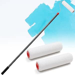 Paint Roller Brush Kit, Paint Roller with 4FT Extension Pole Large ...