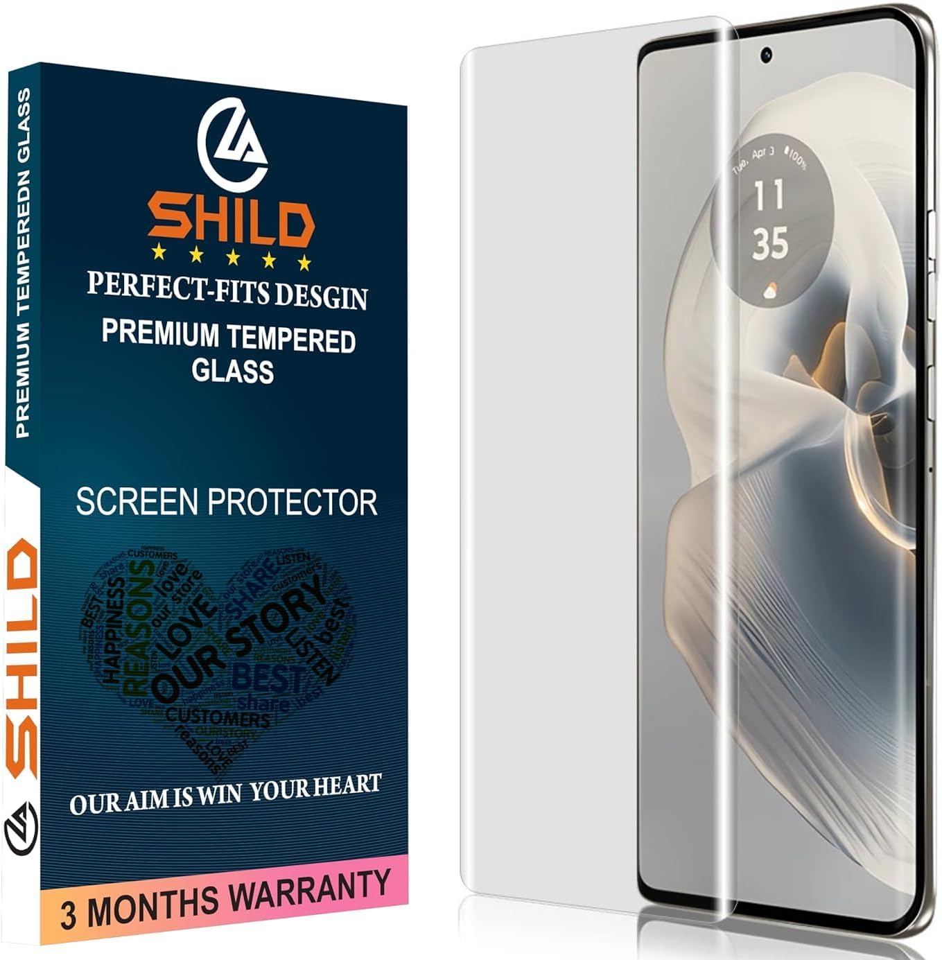 MOBIKTC Motorola Moto Edge 50 Pro 5G Matte Uv Tempered Glass | Screen ...