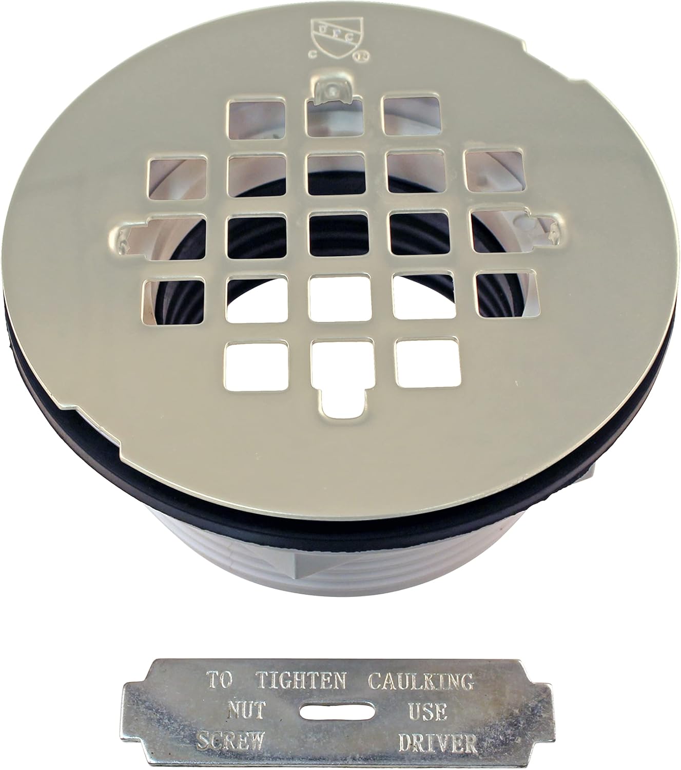 Amazon.com: Westbrass D206P-05 2" No-Caulk PVC Compression Shower Drain ...