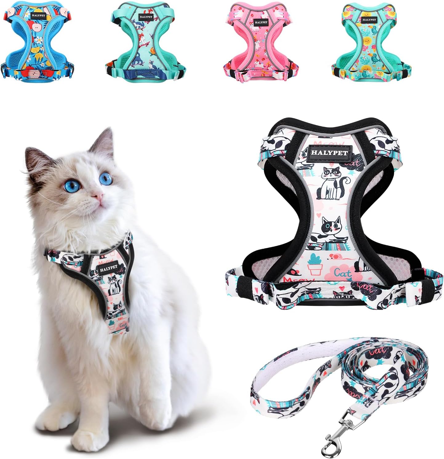Amazon.com : Halypet Cat Harness and Leash Set [ MAX Safety Third ...