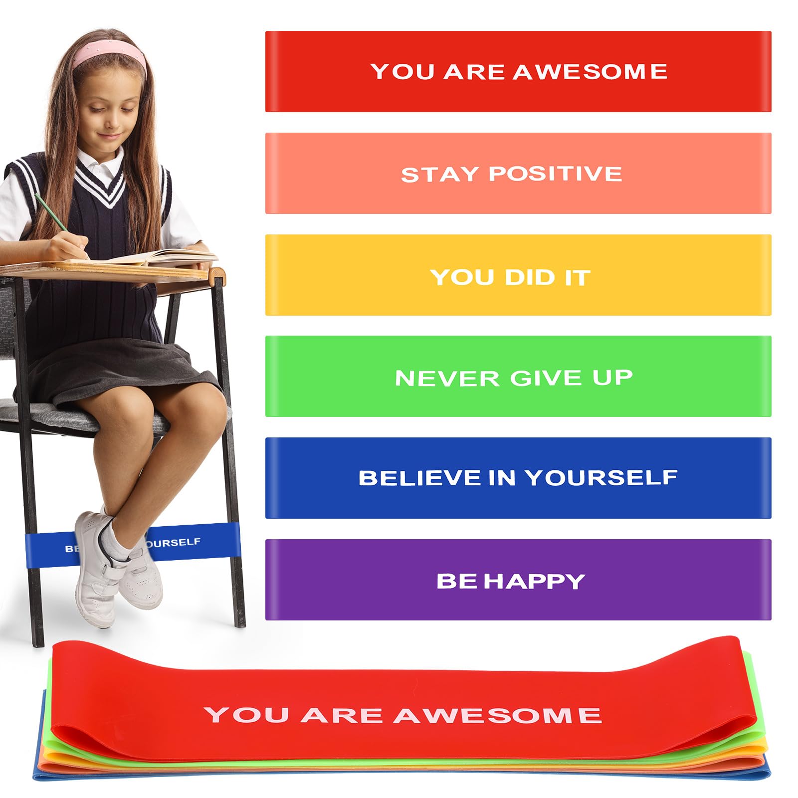 Snapklik.com : Libima 24 Pcs Classroom Chair Bands For Kids