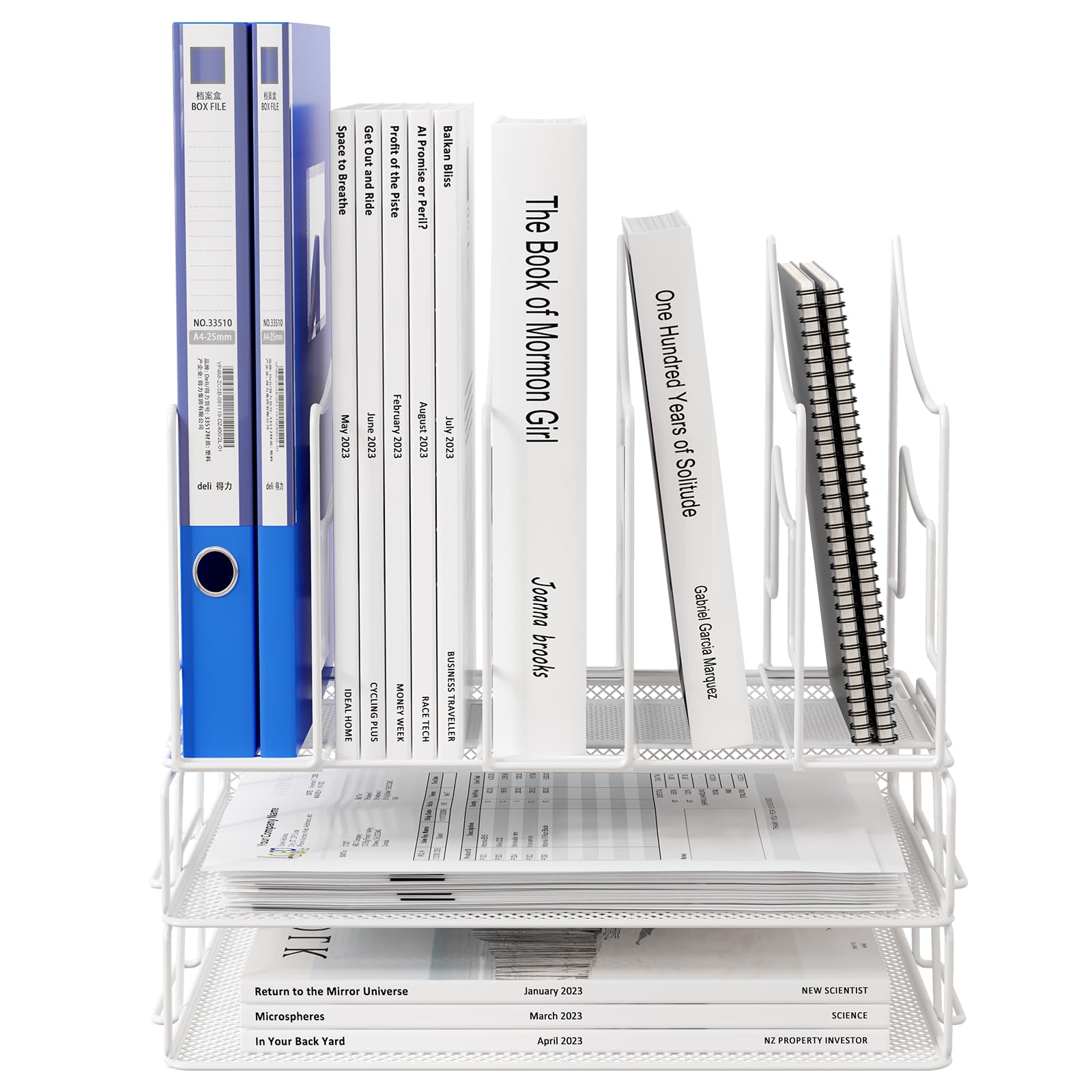 EasyPAG 3 Tier A4 Mesh in Trays Stackable Office Desk Tidy File Holder ...