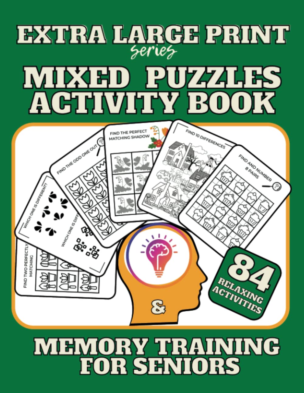 Amazon.com: Extra Large Print Mixed Puzzles Activity Book & Memory ...