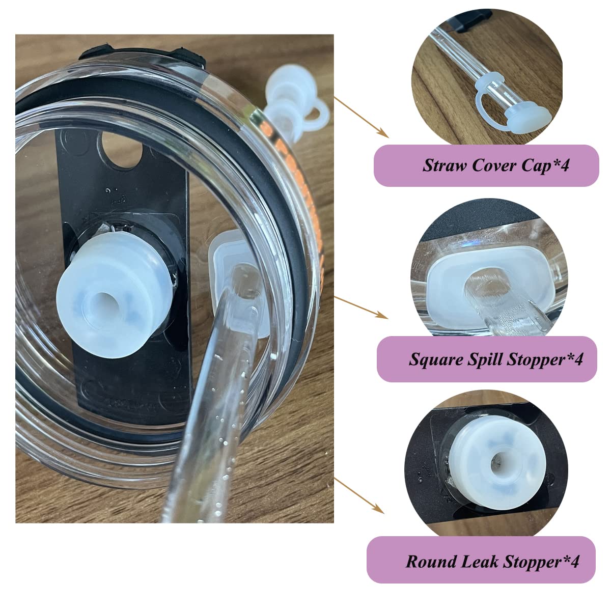 Snapklik.com : Silicone Spill Proof Stopper Set Of 12, Compatible