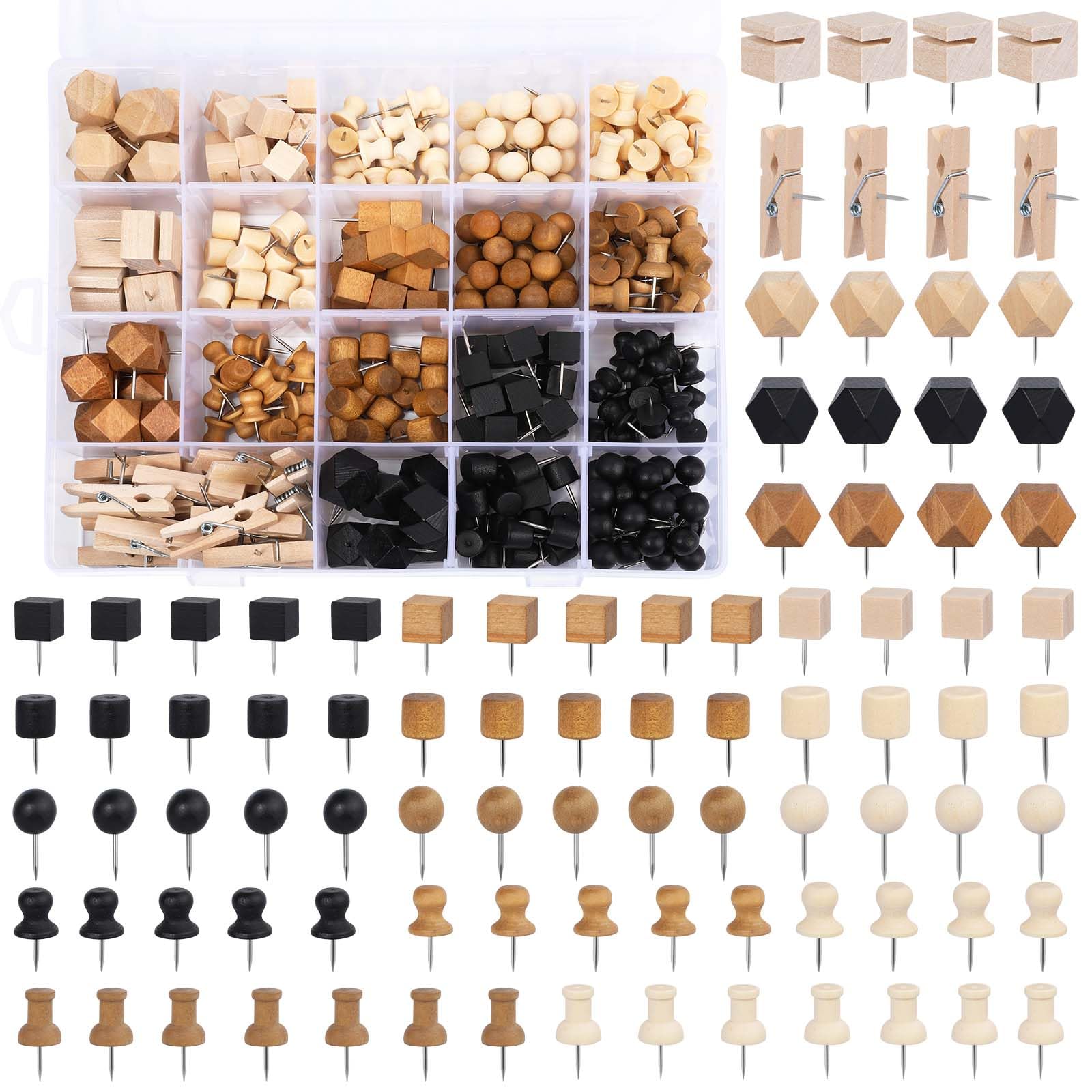Snapklik.com : 305 Pcs Thumb Tacks, Push Pins For Cork Board, Wooden ...
