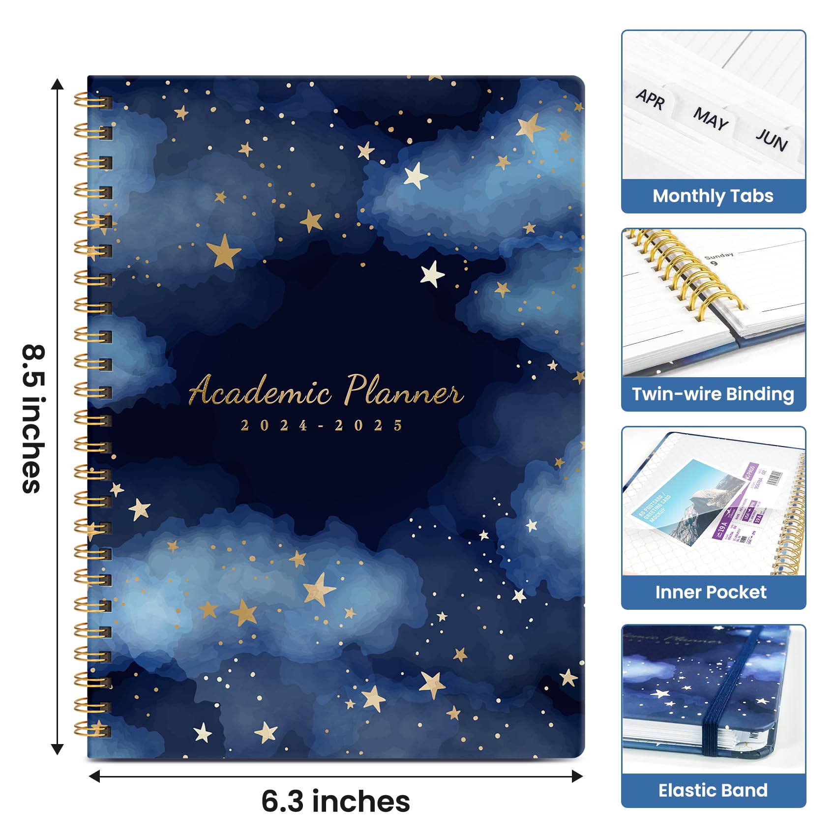 Snapklik.com : Planner 2024-2025, Academic Year Monthly And Weekly ...