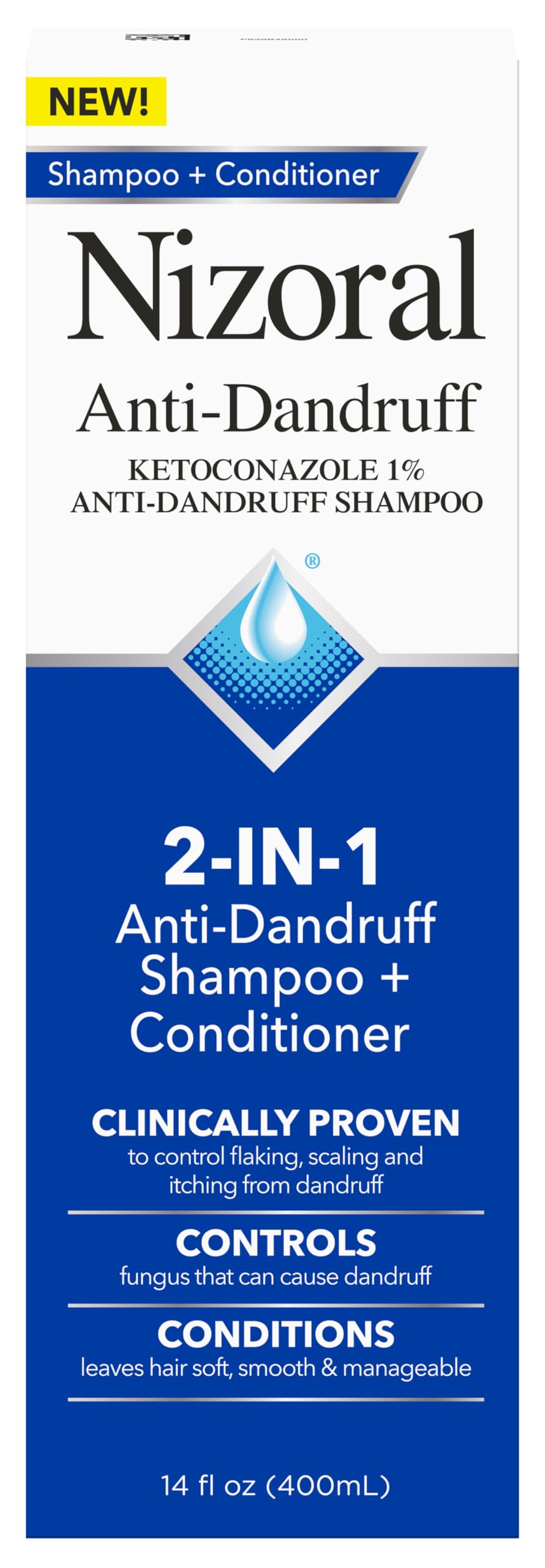 Amazon.com: Nizoral 2-IN-1 Anti-Dandruff Shampoo & Conditioner with 1% ...