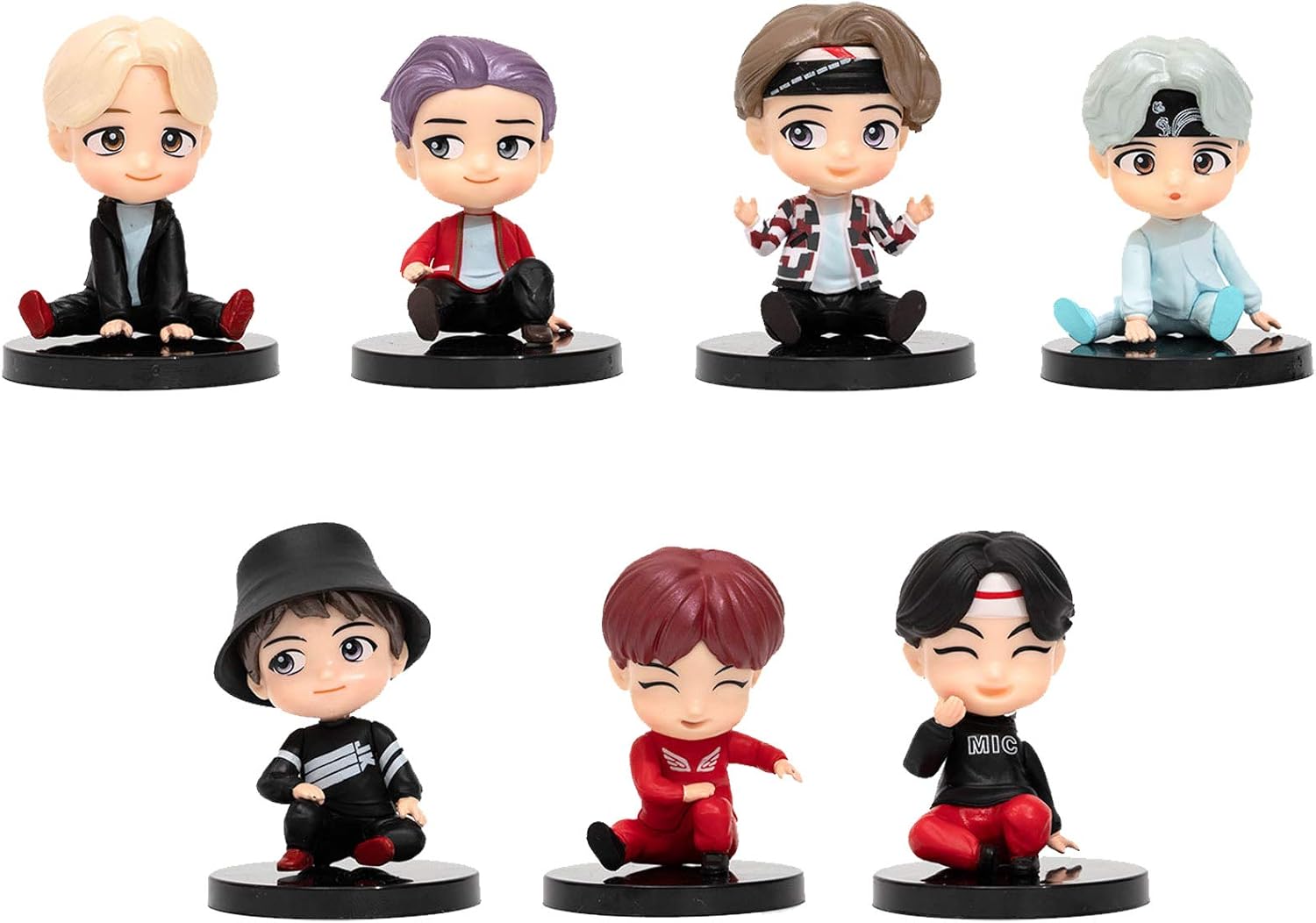 BTS Cake Toppers Set of 7 Sitting Position Action Philippines | Ubuy