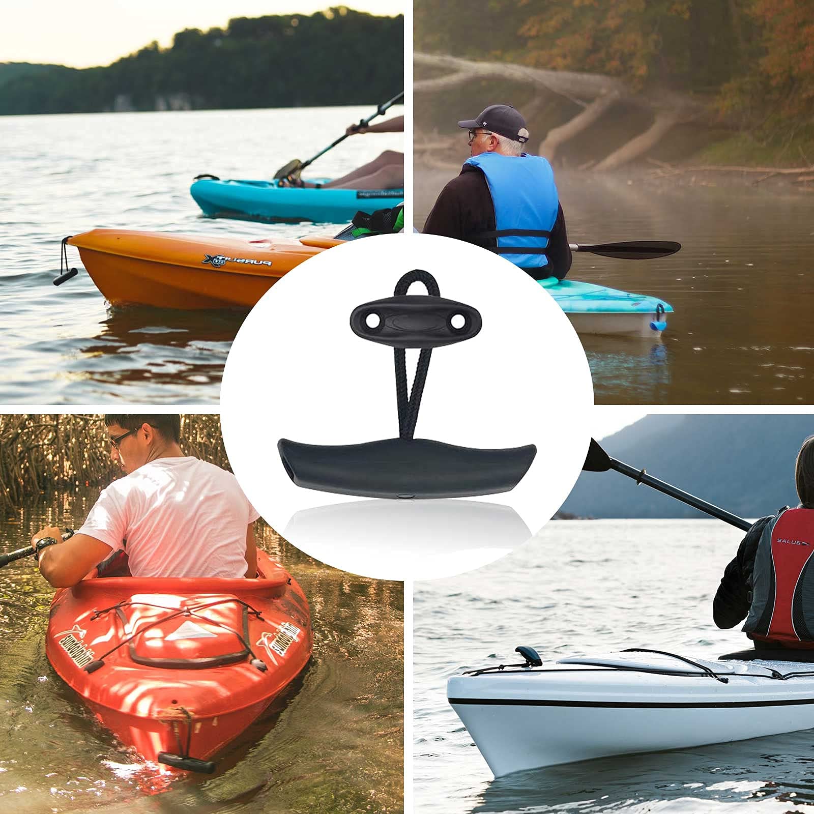 SPORBA Kayak Carry Handles, Kayak Accessory 4Pcs Kayak Scupper Plug Kit ...