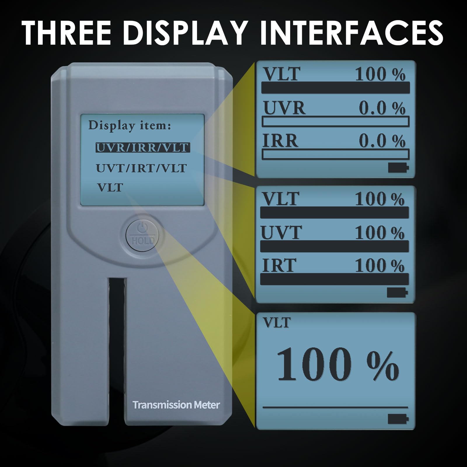 Snapklik.com : Tint Meter Portable Window Tint Meter Automatic Rotating ...