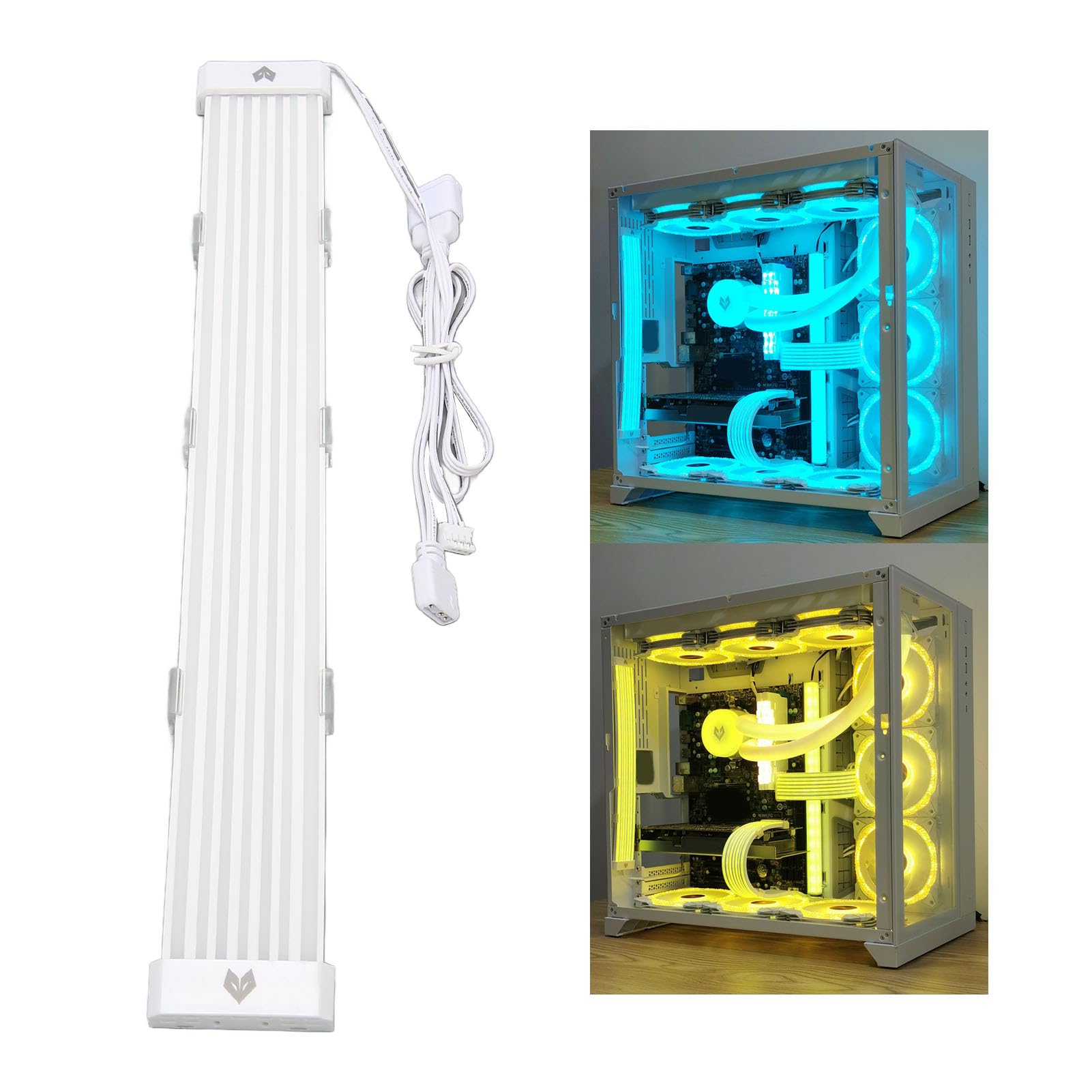 Amazon.com: Power Supply Sleeved Cable, RGB Power Extension Cable Kit ...