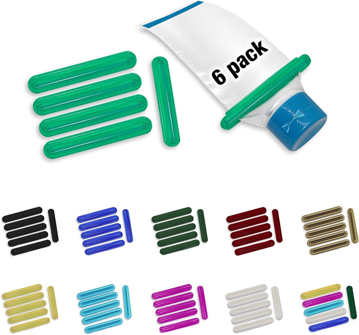 Toothpaste Tube Squeezer Tool - 6 Pack Tube Squeezing Dispenser Tool ...