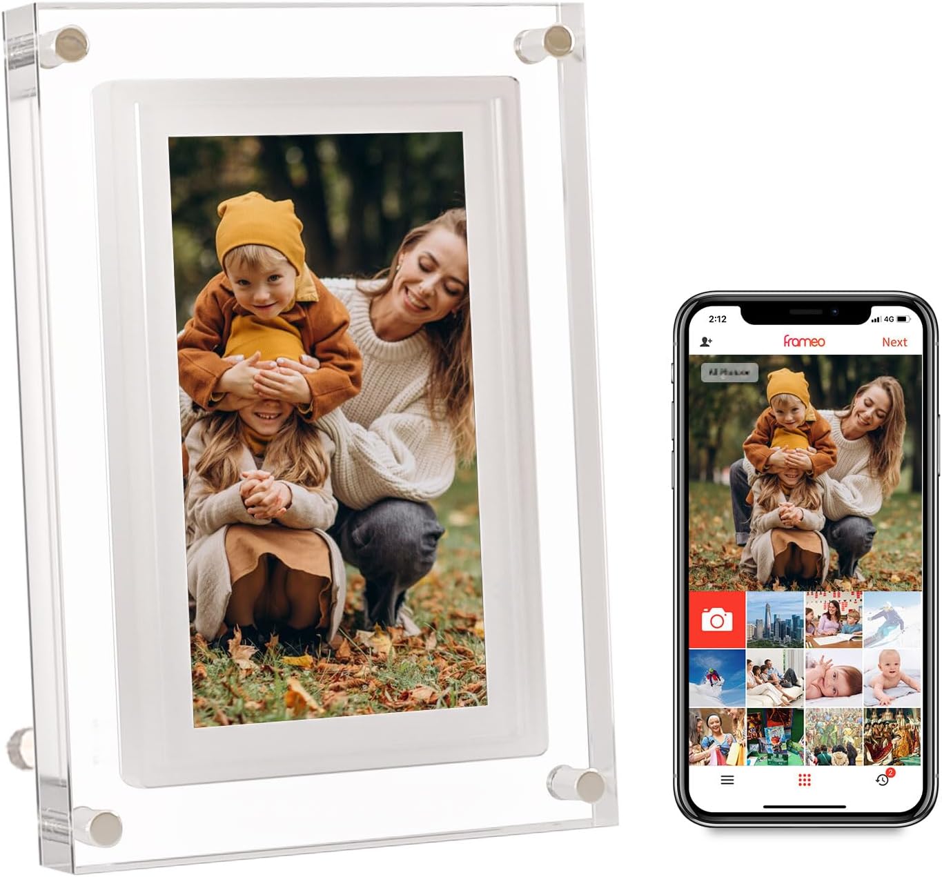 Amazon.com : Frameo 7 inch WiFi Digital Picture Frame, Smart Digital ...
