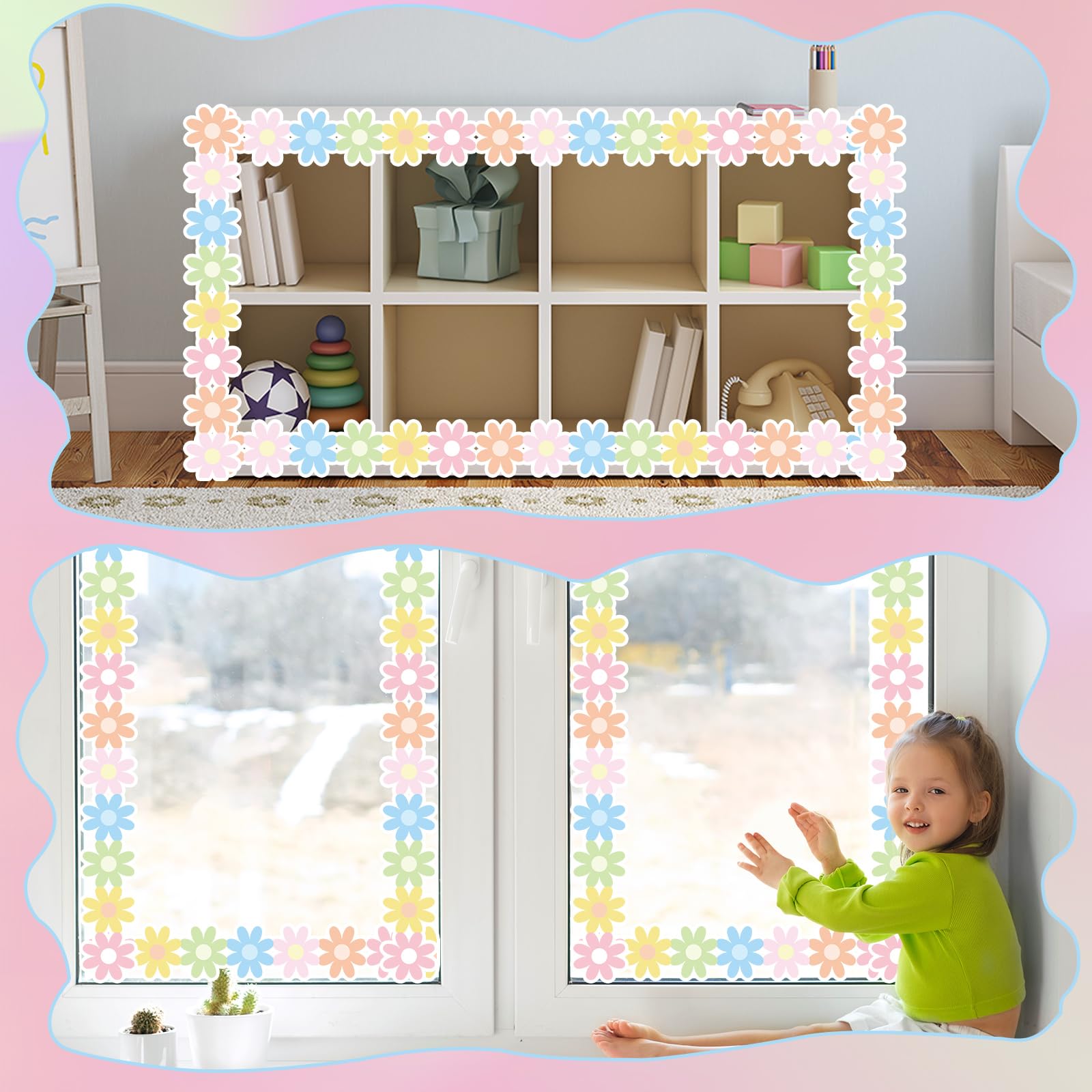 Snapklik.com : Daisy Flower Bulletin Board Border Decoration 32.8Ft ...