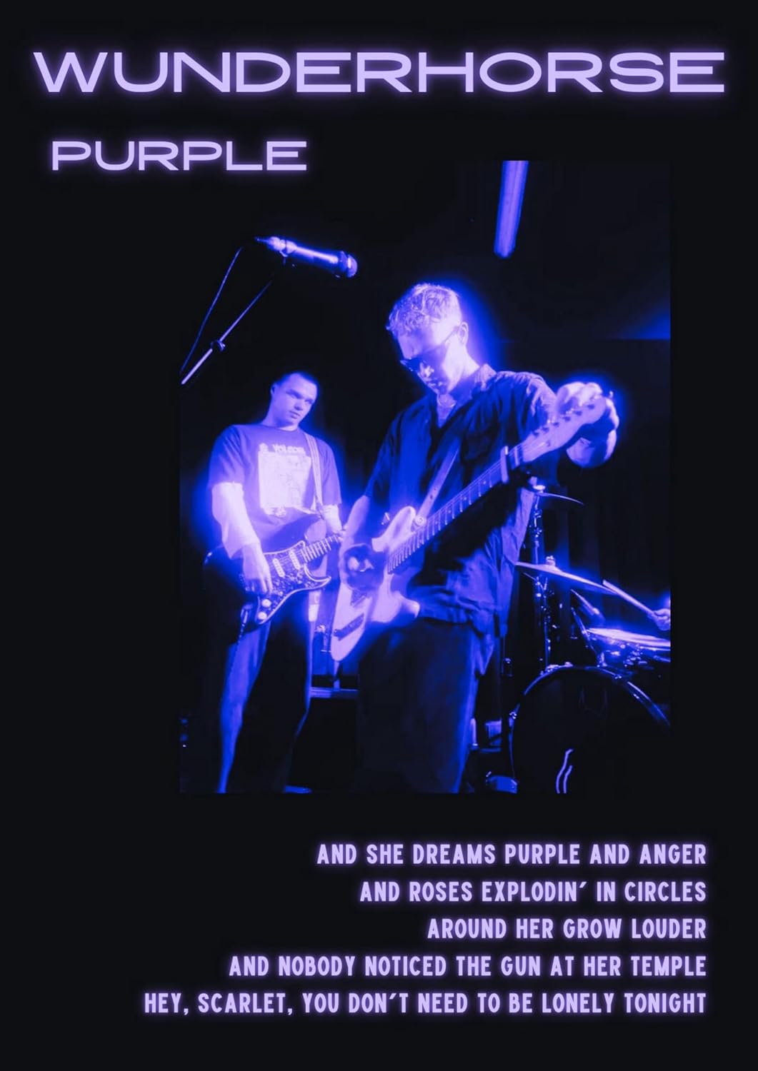 Wunderhorse Purple A4 Print Poster Wall Art Home Decor Album Gift Present Photo Living Room ...