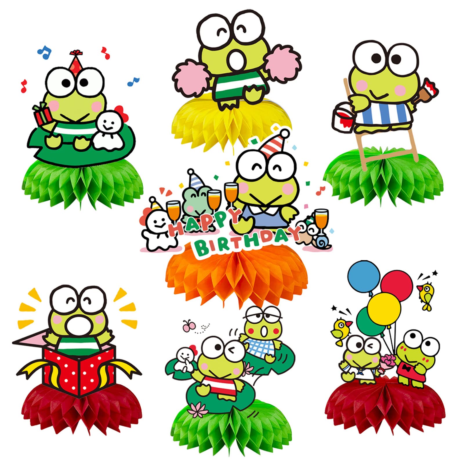 Kero Kero Keroppi Birthday Party Decorations, 7Pcs Sanrio Kawaii Theme ...
