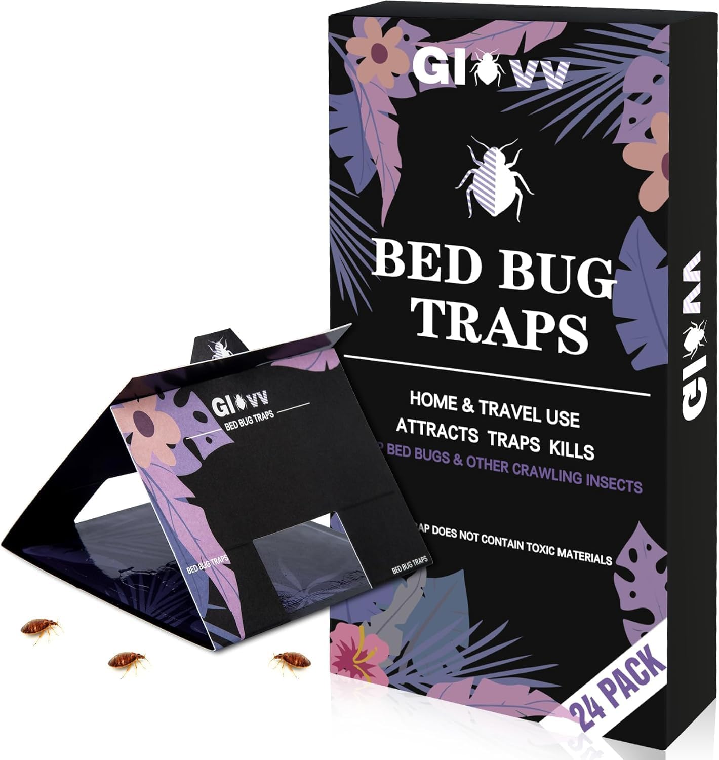Amazon.com : Bed Bug Traps 24 Pack, Sticky Glue Bed Bug Killer, Traps ...