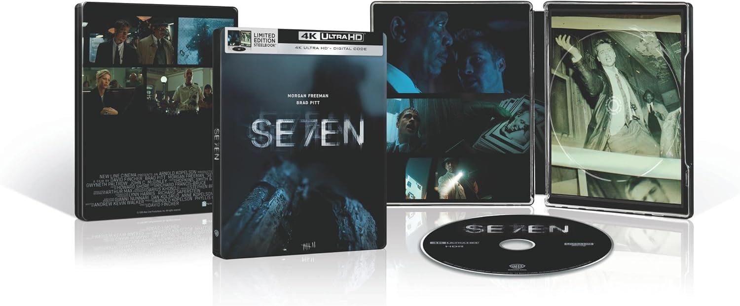 Seven (4K Ultra HD + Digital / Steelbook) [Blu-ray] : Brad Pitt, Morgan Freeman, Gwyneth Paltrow ...