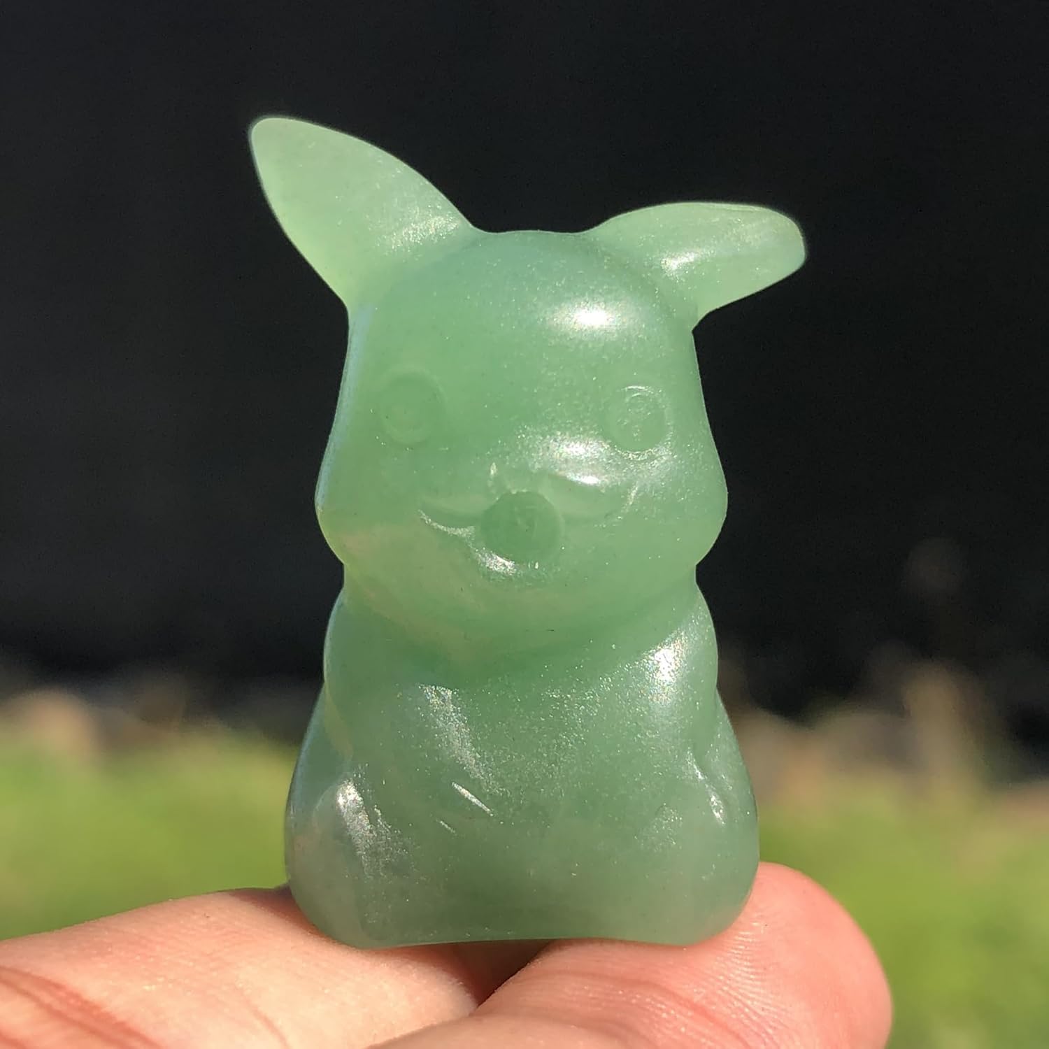 Tonseglon Estatua de ratón de aventurina de 1.2 pulgadas, figura de ...