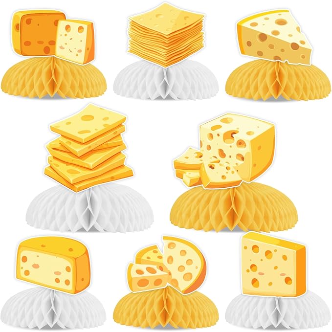 Amazon.com: Sursurprise Cheese Themed Party Decorations, 8 Pieces ...