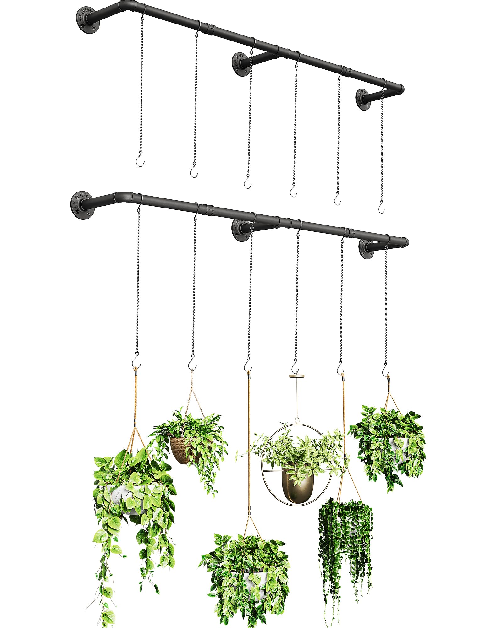 Amazon.com: SOFITORG Plant Hanger Indoor, 2 Pack Hanging Planters Rod ...