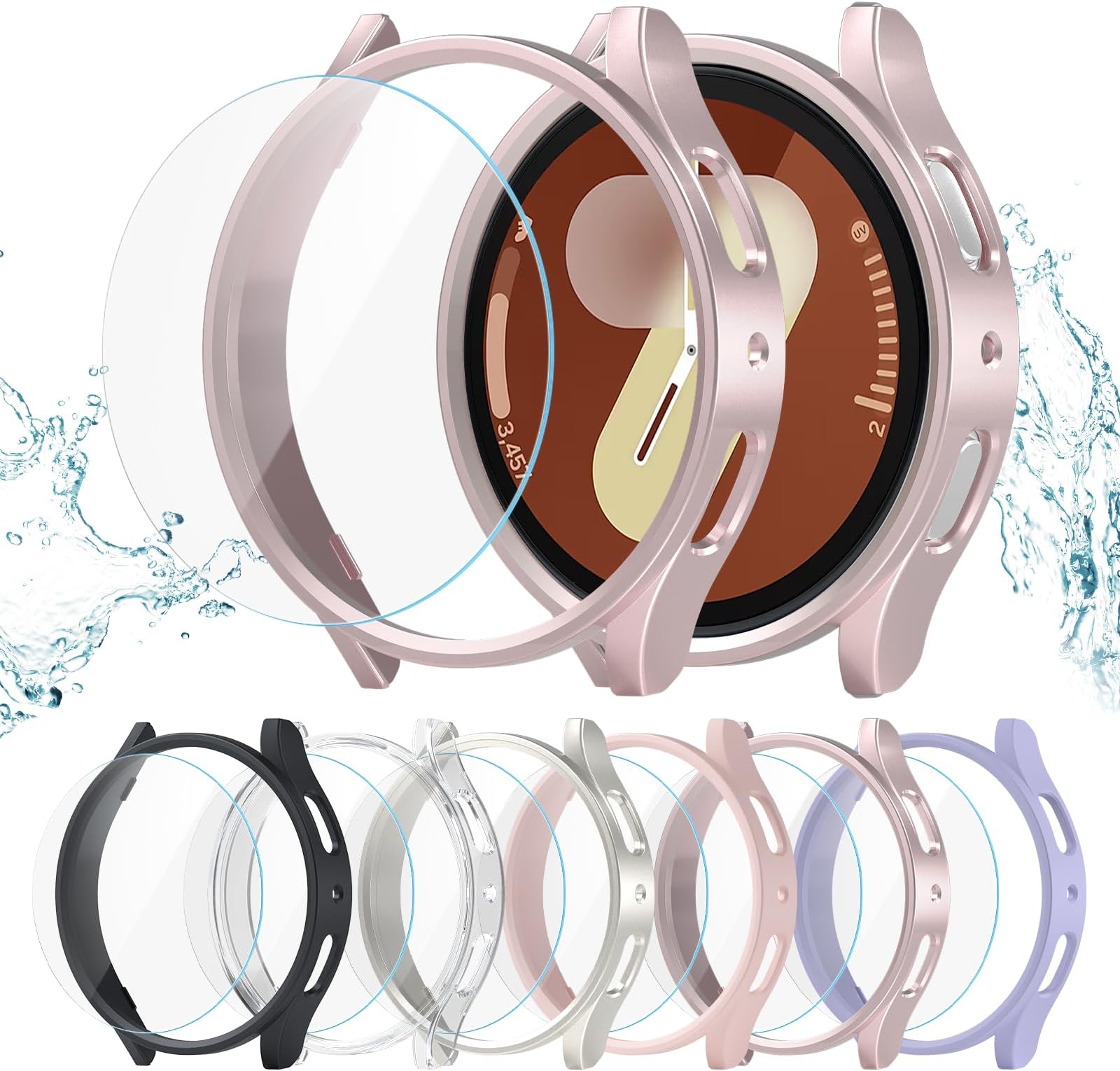 Amazon.com: Bougraite 12+4 Pack Case for Samsung Galaxy Watch 7 40mm ...