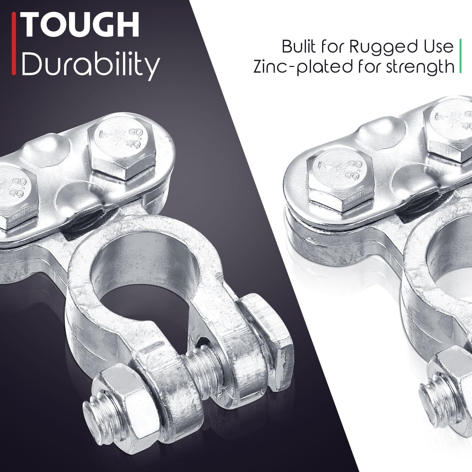 Snapklik.com : Tallew 4 Pieces Battery Terminals Connector 2 Packs Zinc ...