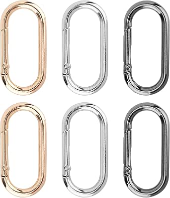Amazon.com: PEUTIER 6pcs Spring O-Ring Clips, Zinc Alloy Oval Snap ...