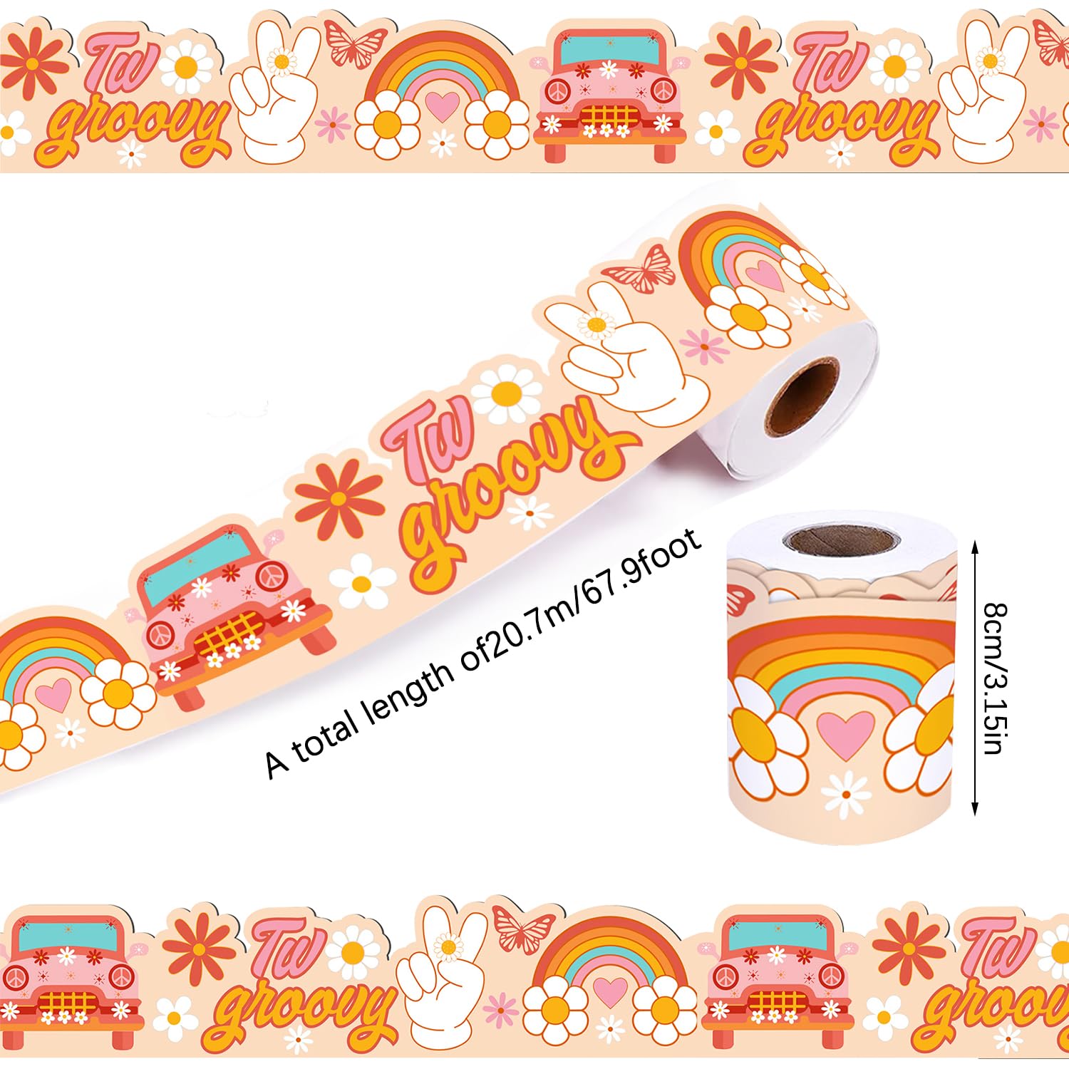 Buy Boho Bulletin Board Borders, 68ft Groovy Bulletin Board Border ...