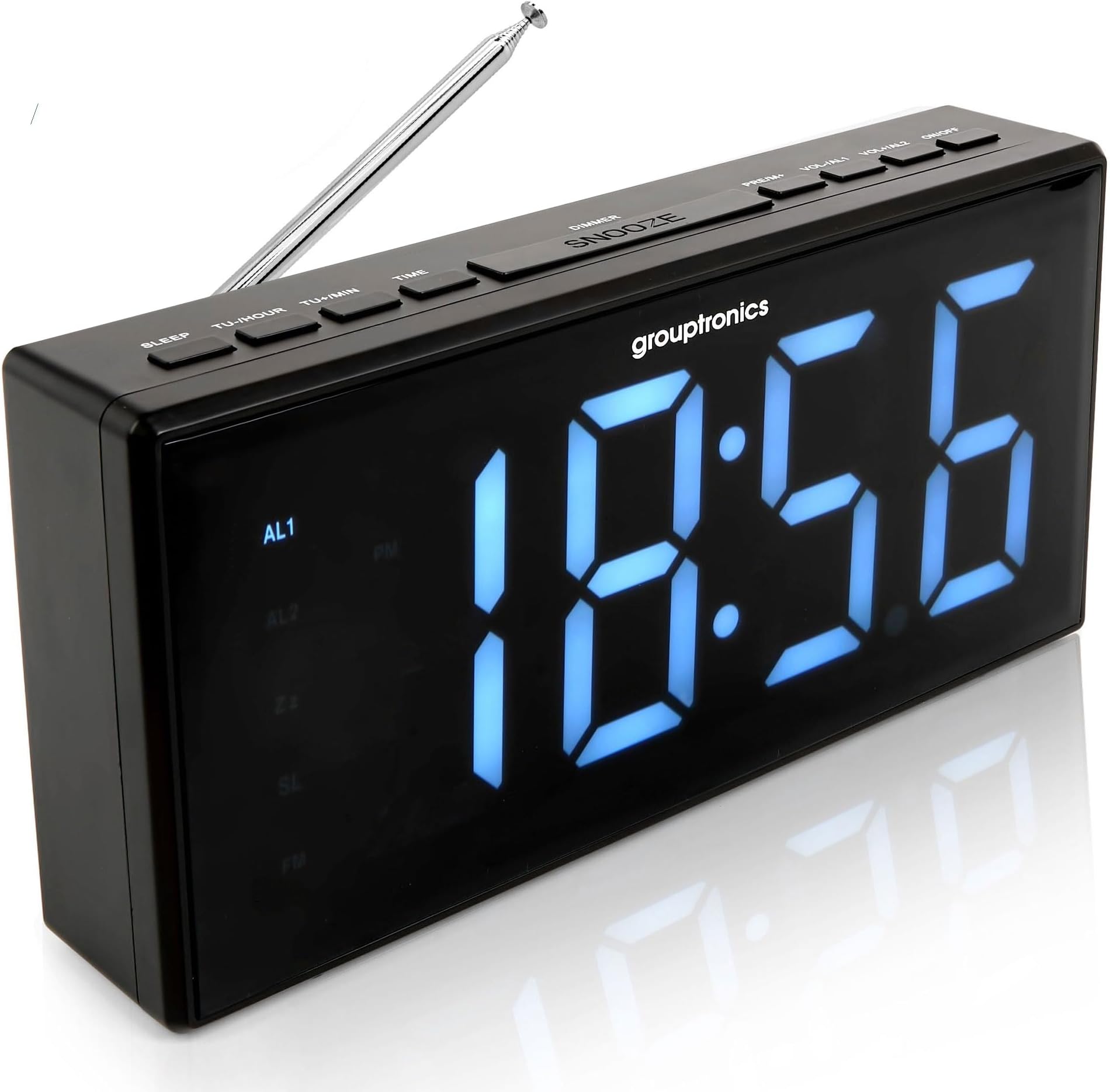 HOME LED Digital Alarm Clock - Mains Powered, No Frills Simple ...