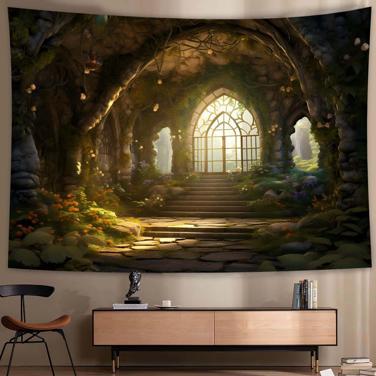 Snapklik.com : QGHOT Fairy Tapestries, Fantasy Forest Tapestry Wall ...