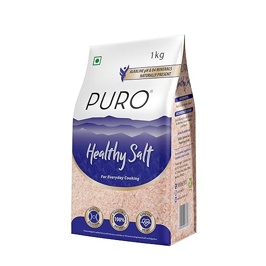 Puro Healthy Salt | Rock Salt | 1 kg (fine), Chemical Free, Low Sodium ...