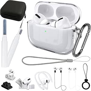 Amazon.com: Clear Case for AirPods Pro 2 Accessories Set - Cleaning Pen ...