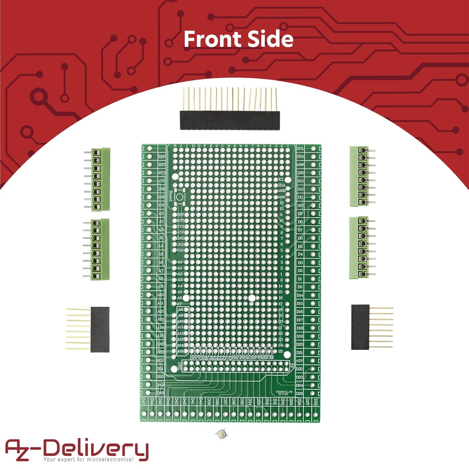 AZDelivery Complete Kit Shield Board Connection PCB Prototype Board ...