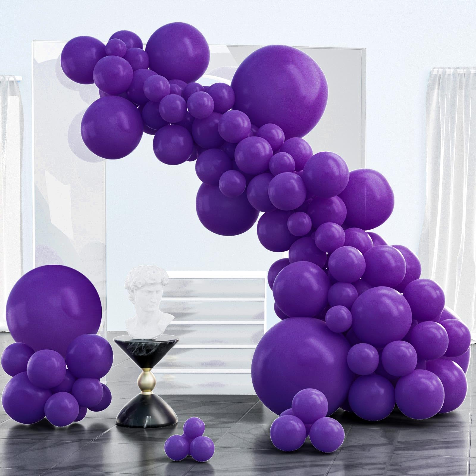 Snapklik.com : Dark Purple Balloons 85 Pcs Different Sizes Of 18 12 10 ...