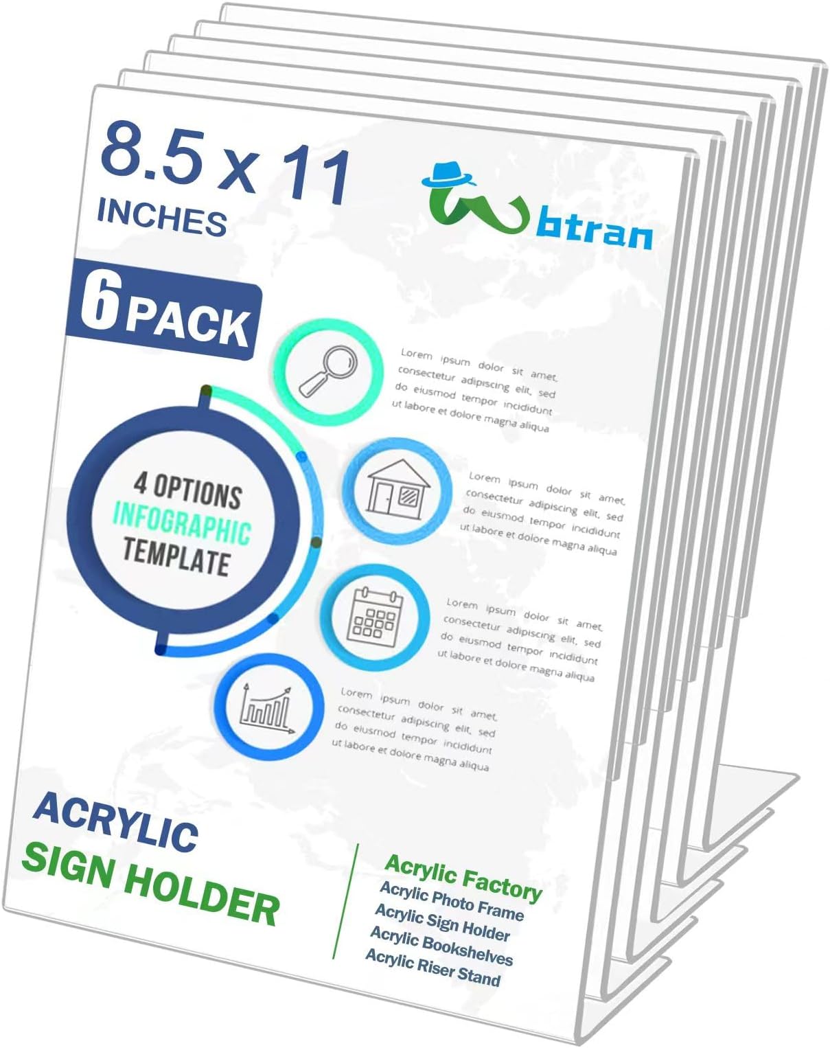 Amazon.com: JDEA Acrylic Sign Holder Desktop Display Holder for Homes ...