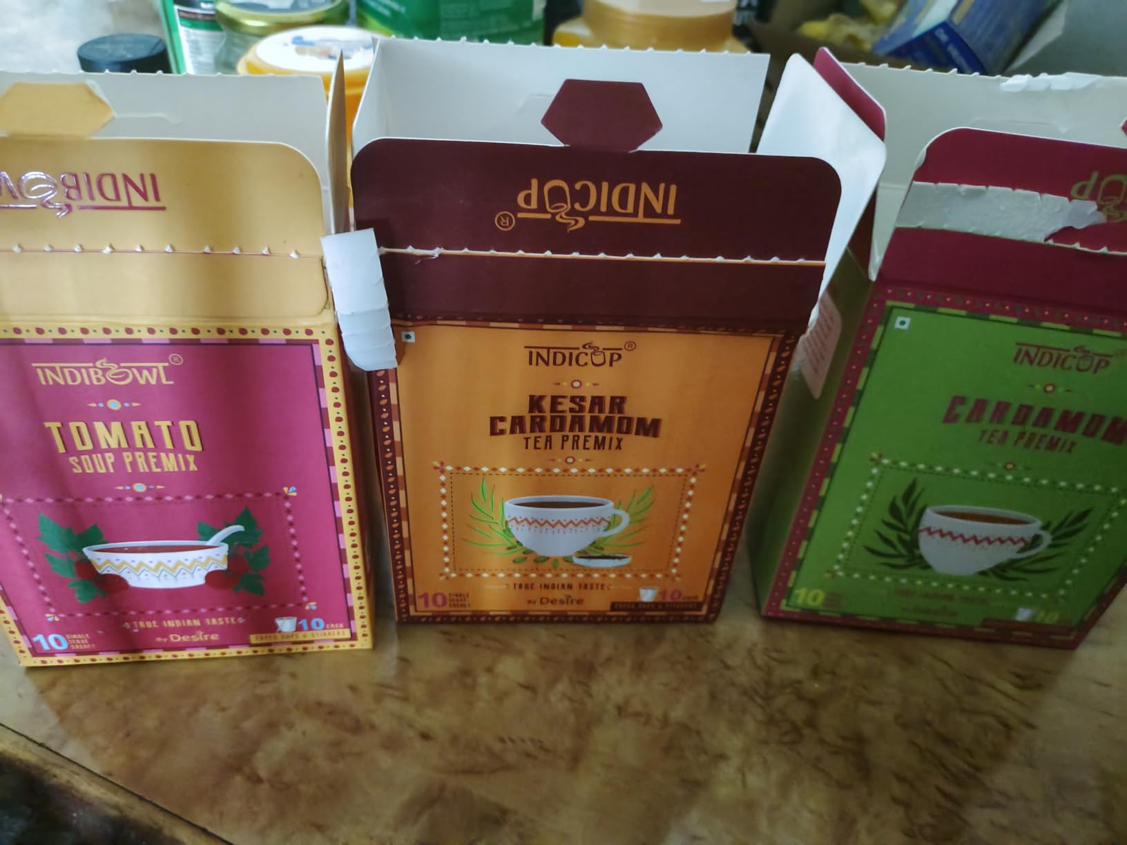 Indicup Instant Tea Premix Sachets Kesar Cardamom Tea Powder Premix ...