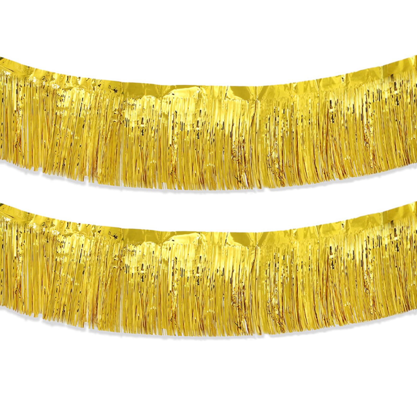 Amazon.com: Gold Foil Fringe Garland 10FT 2packs, Metallic Foil Tinsel ...