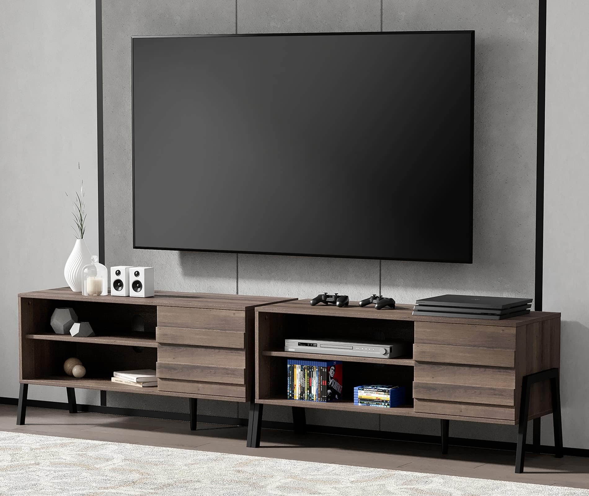 Amazon.com: WAMPAT Mid-Century Modern TV Stand for 80 inch TV Console ...
