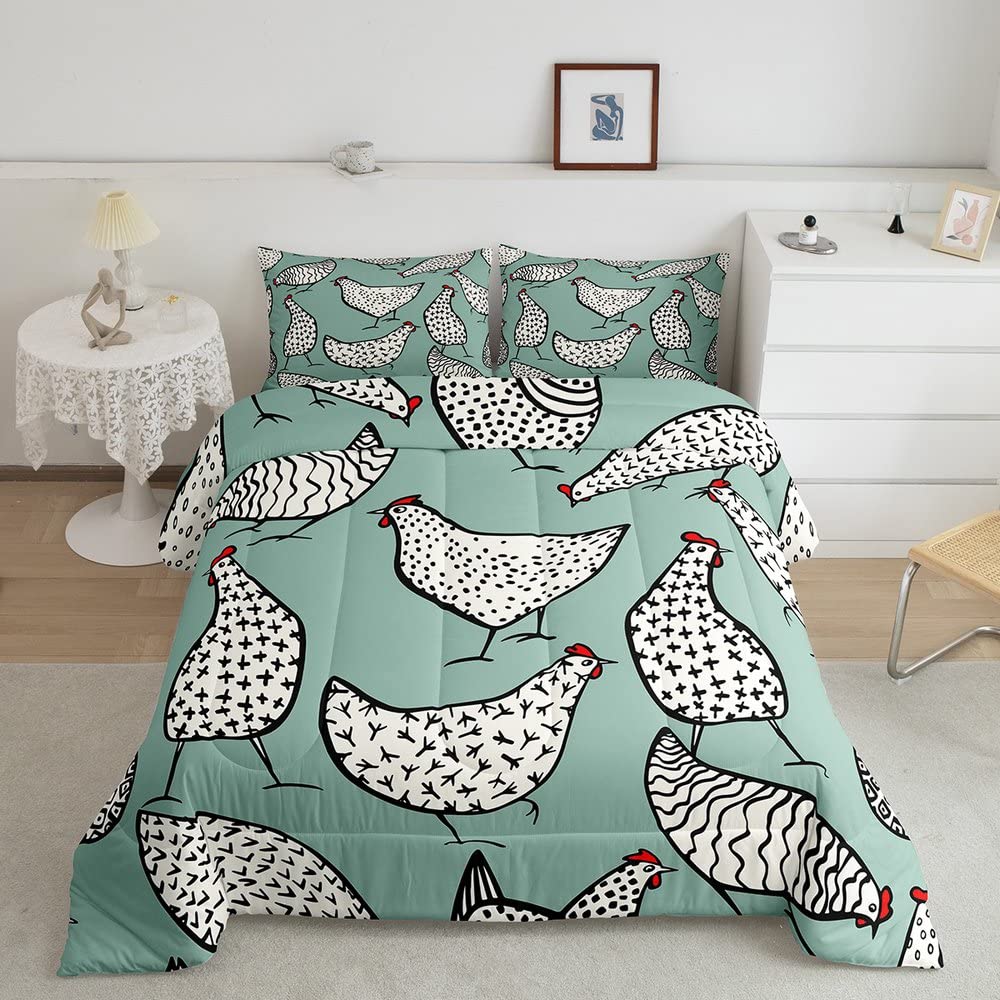 Amazon.com: Erosebridal Chicken Comforter Set, Cartoon Chick Bedding ...