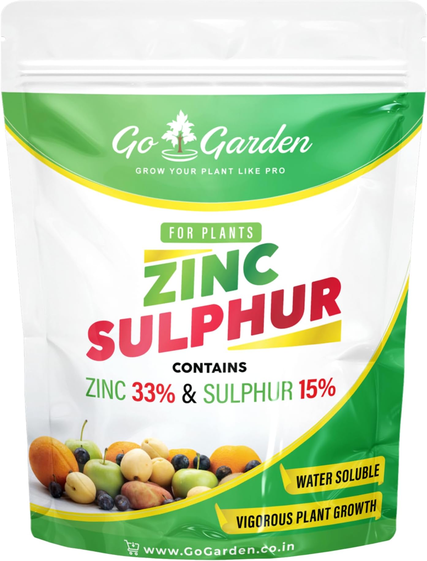 Go Garden Zinc Sulphate (33%) Fertilizers - Boost Plant Growth and Health (Zinc 33% and Sulphur ...