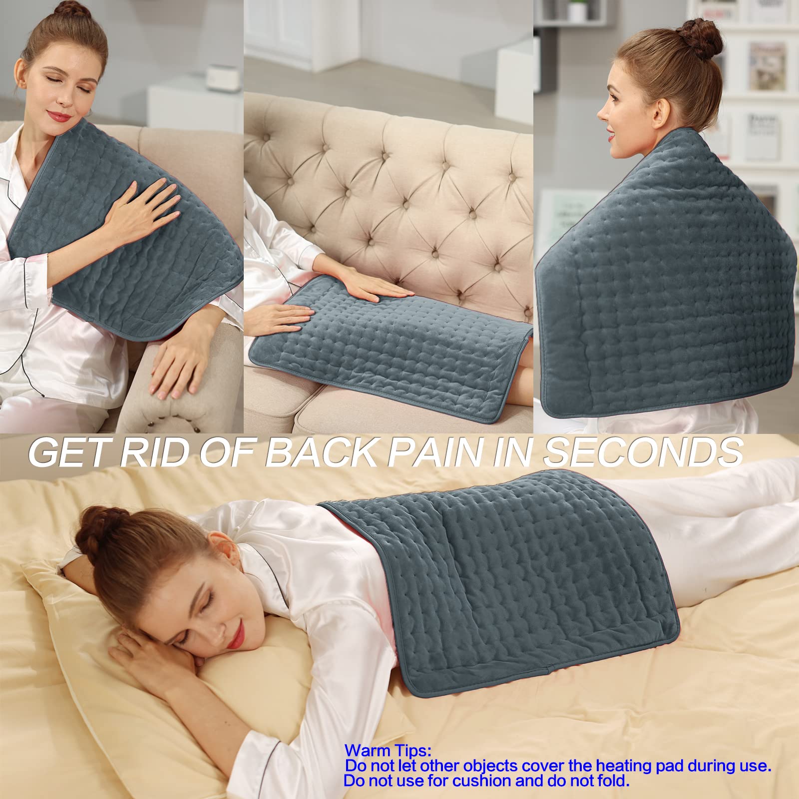 Snapklik.com : Heating Pad-Electric Heating Pads For Back,Neck,Abdomen ...