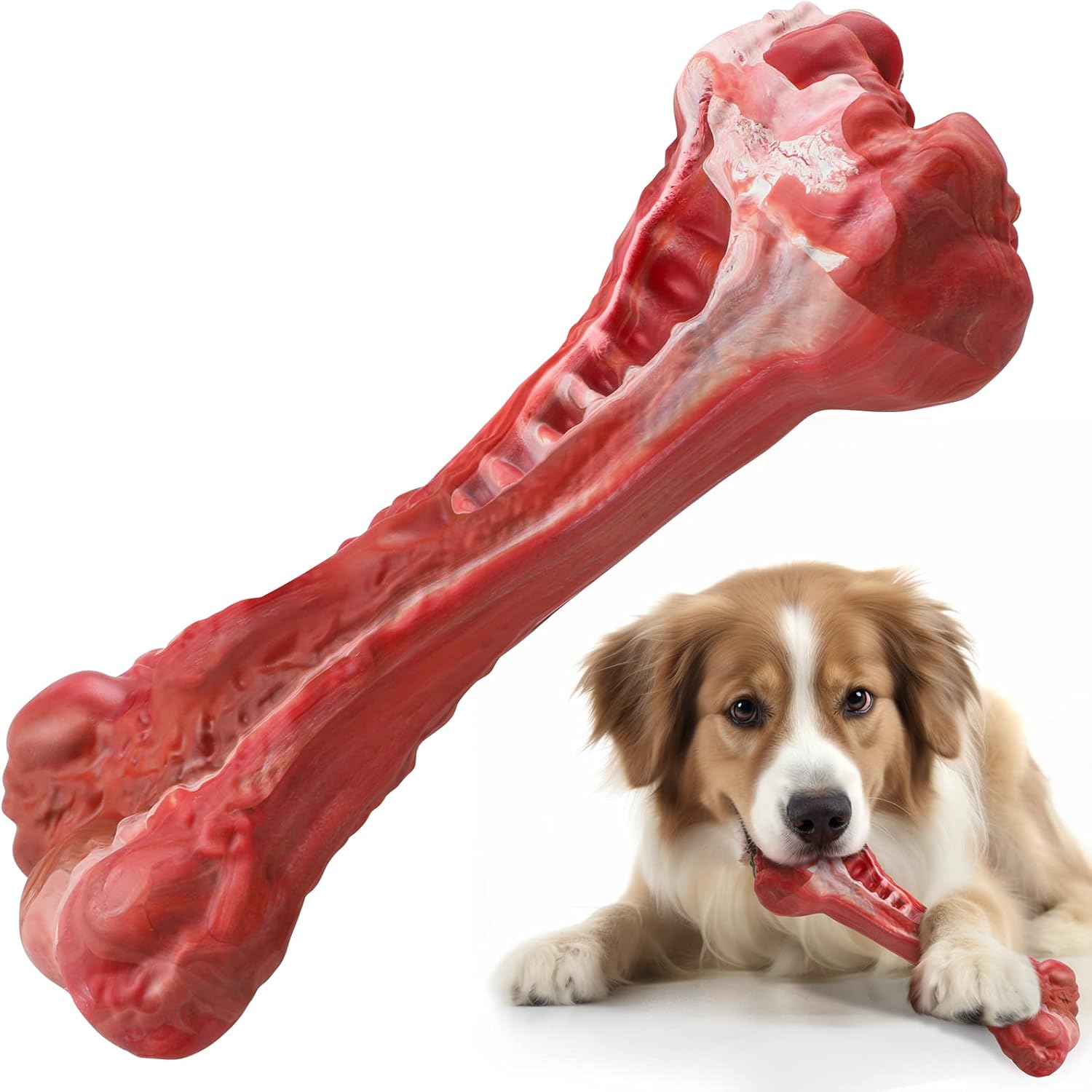 Pet Supplies : Jewyow Dog Chew Toys for Aggressive Chewers Large Breed, Beef Flavor Durable ...