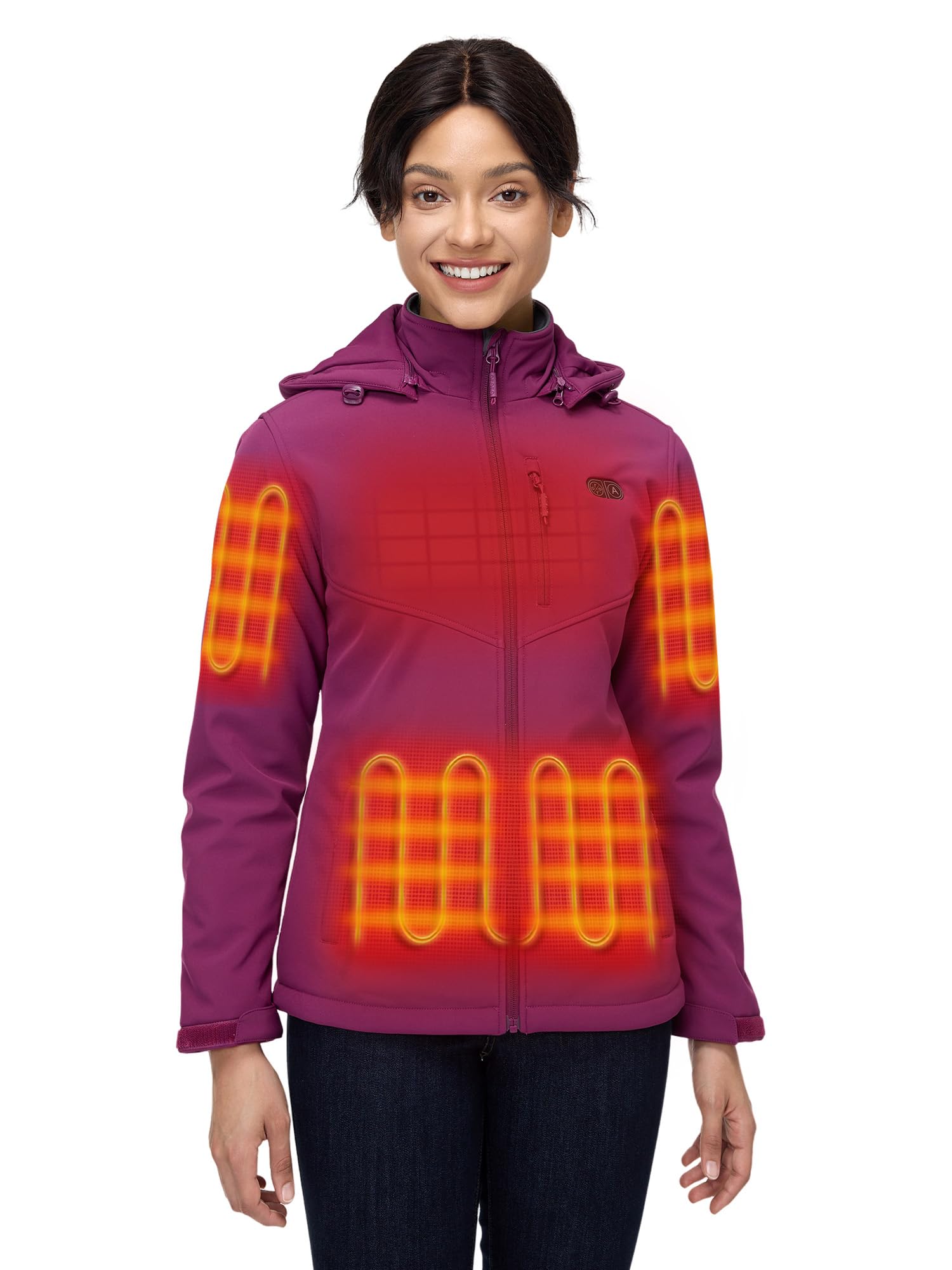 Snapklik.com : ORORO Womens Dual Control Heated Jacket