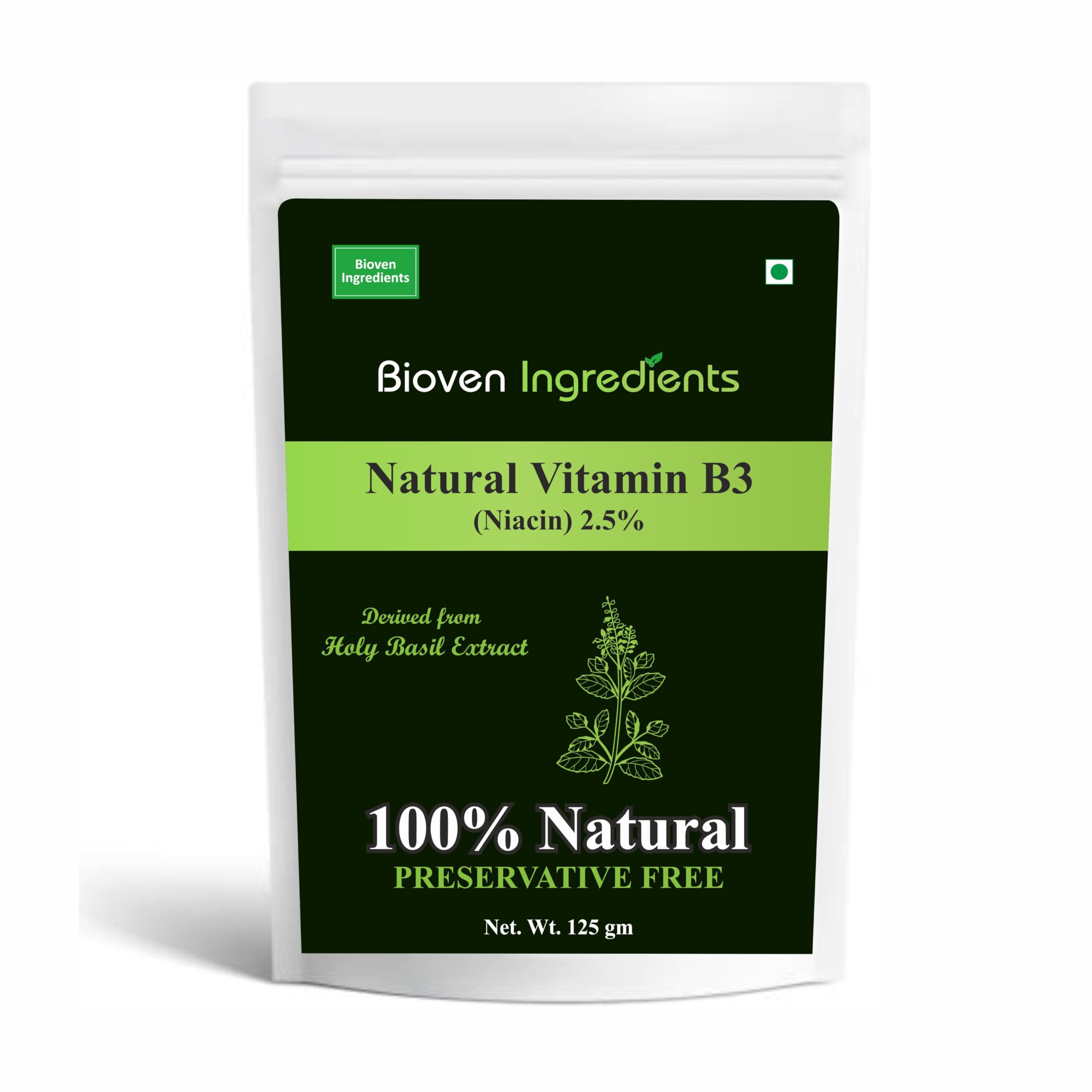 Bioven Ingredients Natural Vitamin B3 Powder, Derived from 100% Natural ...