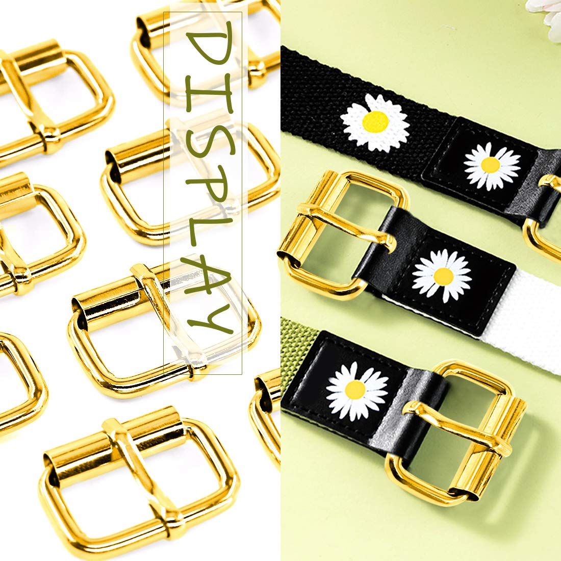 Snapklik.com : 60Pcs 1 Inch / 25mm Gold Heavy Duty Multi-Purpose Metal ...