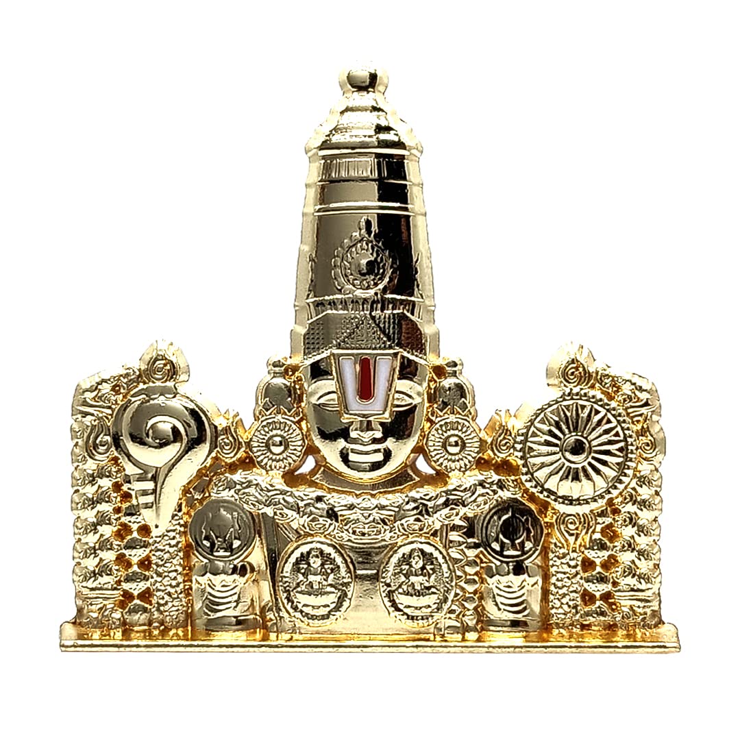 Devotion Balaji Venkatesh Face Metal God Idol for Home, Office and Car ...