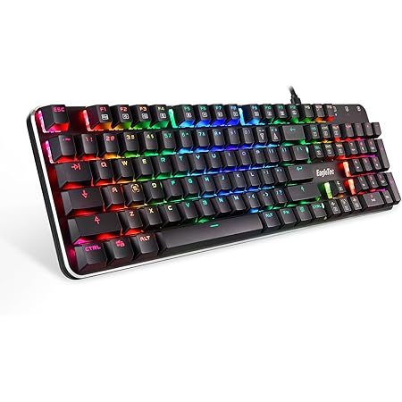 Amazon.com: EagleTec KG050-BR RGB Backlit Mechanical Gaming Keyboard ...