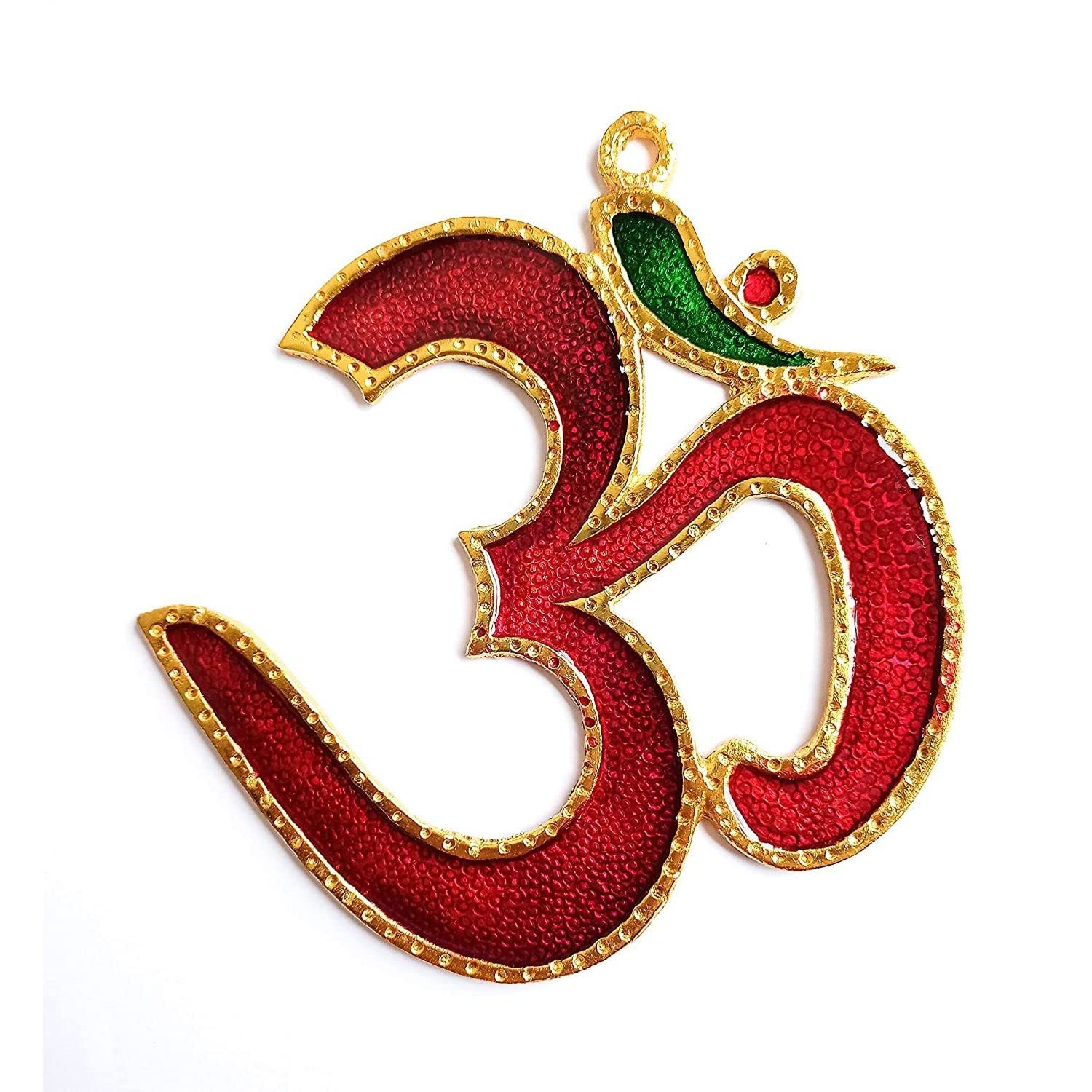 Buy WHITEFLIP Metallic Hanging 16 cm OM Symbol for Home - OM Symbol for ...