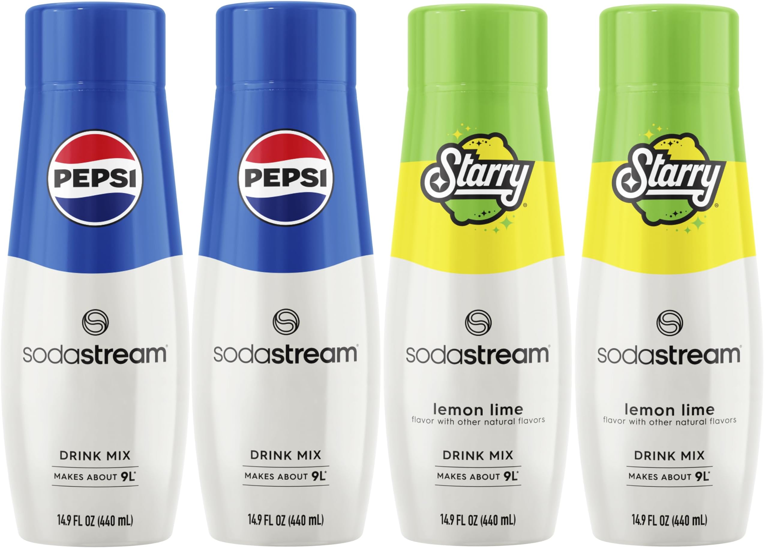 Amazon.com : SodaStream® Pepsi® Starry® Beverage Mix Variety Pack (440ml, Pack of 4) : Grocery ...